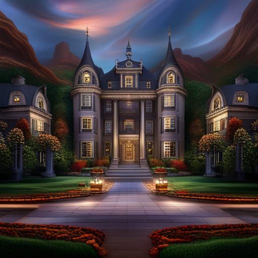 Small Mansion - AI Generated Artwork - NightCafe Creator