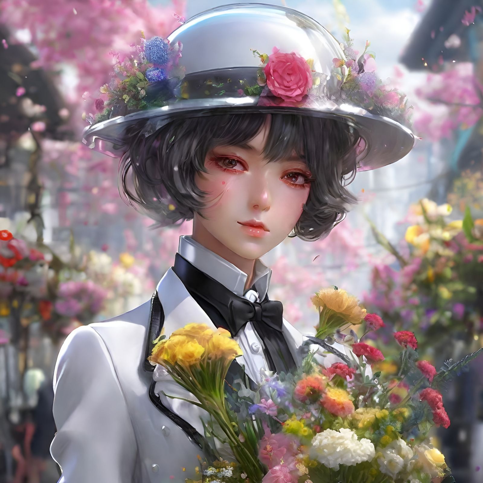 (cute little Butler lady) && Clear coat imagery servant ceramic-Lady ...