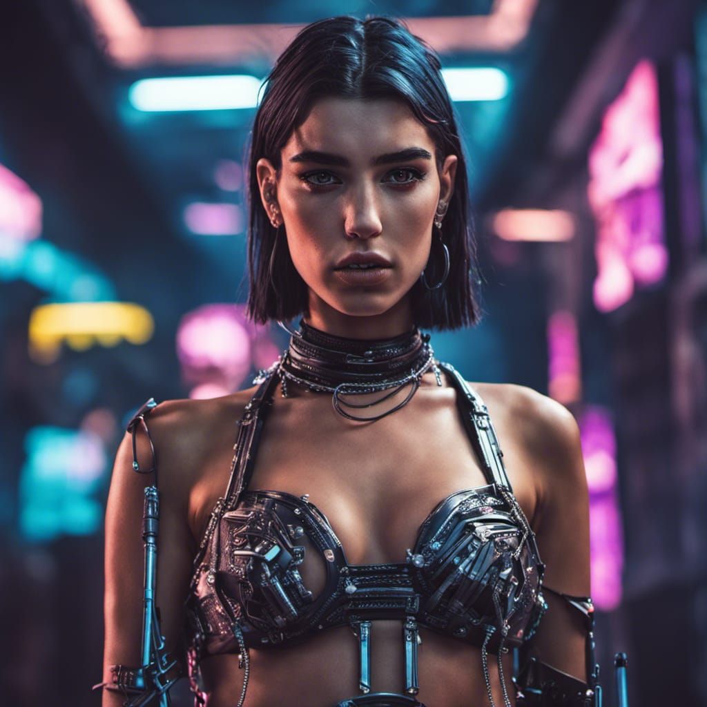 Dua Lipa (Striking) - AI Generated Artwork - NightCafe Creator