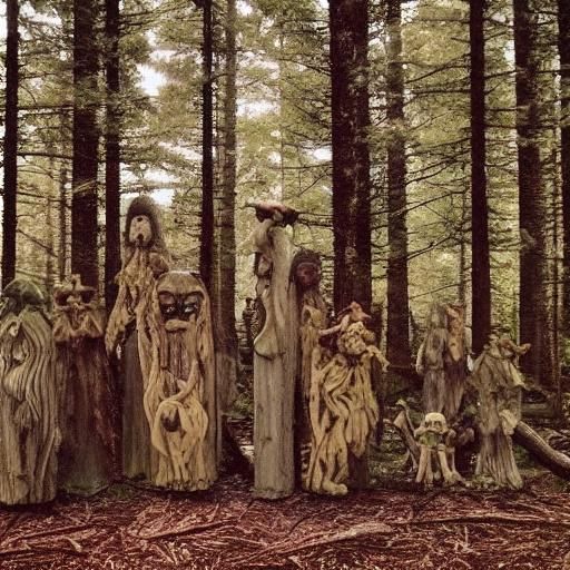 typical pagan minor forest deities in one climate zone, faven - AI ...