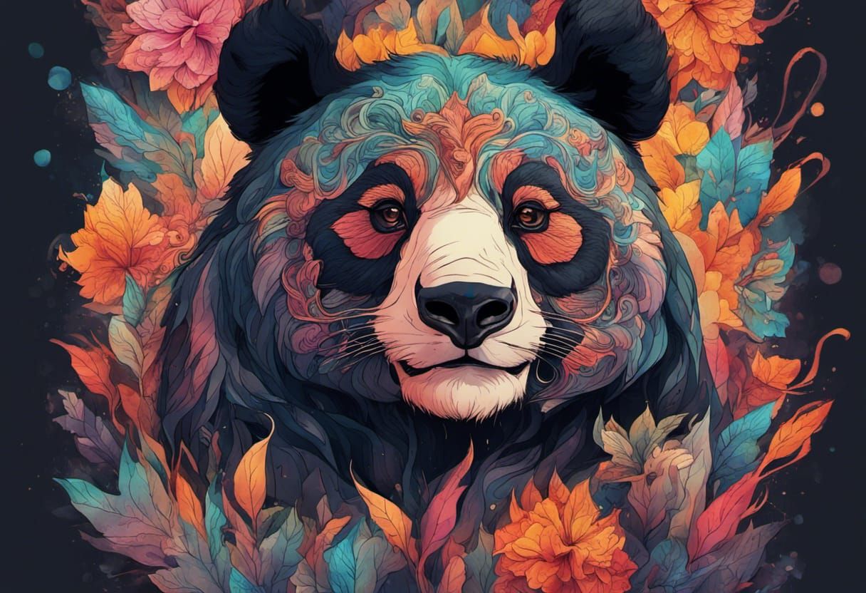 Panda Portrait - AI Generated Artwork - NightCafe Creator