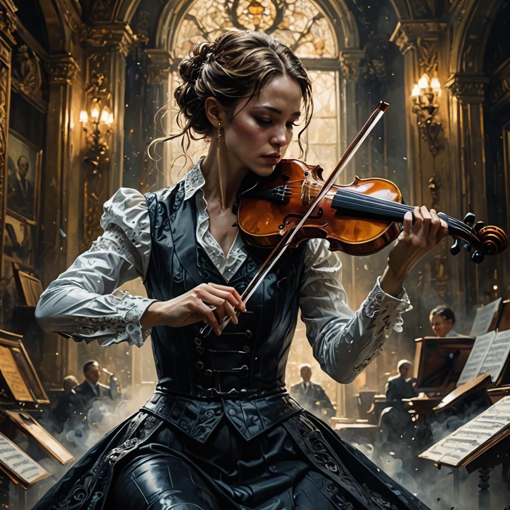Dream of violins - AI Generated Artwork - NightCafe Creator