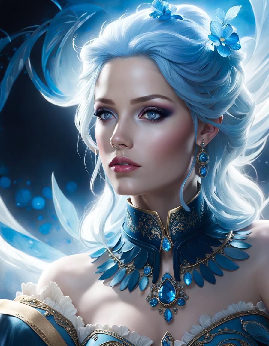 The goddess of the Aether Flow - AI Generated Artwork - NightCafe Creator