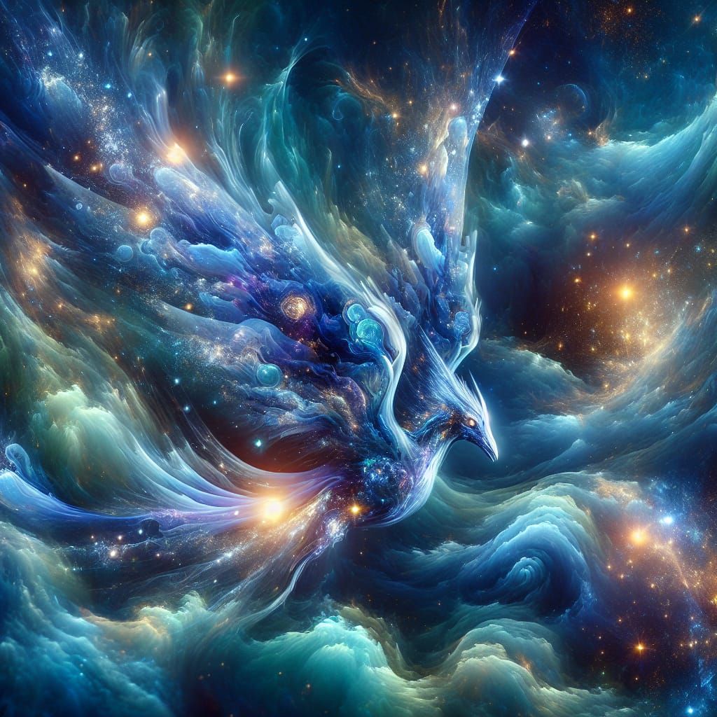 Celestial Phoenix - AI Generated Artwork - NightCafe Creator