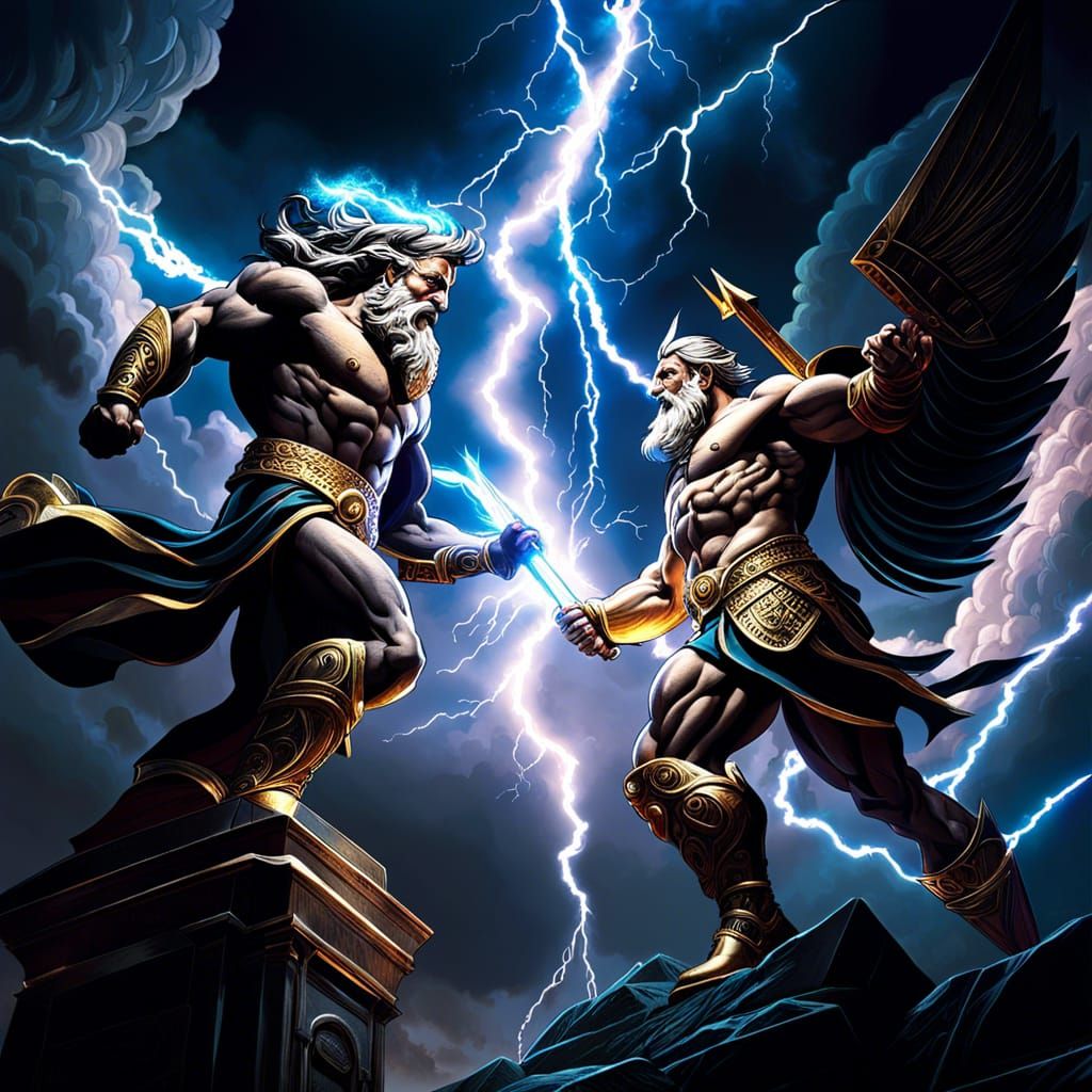Zeus and Jupiter - AI Generated Artwork - NightCafe Creator