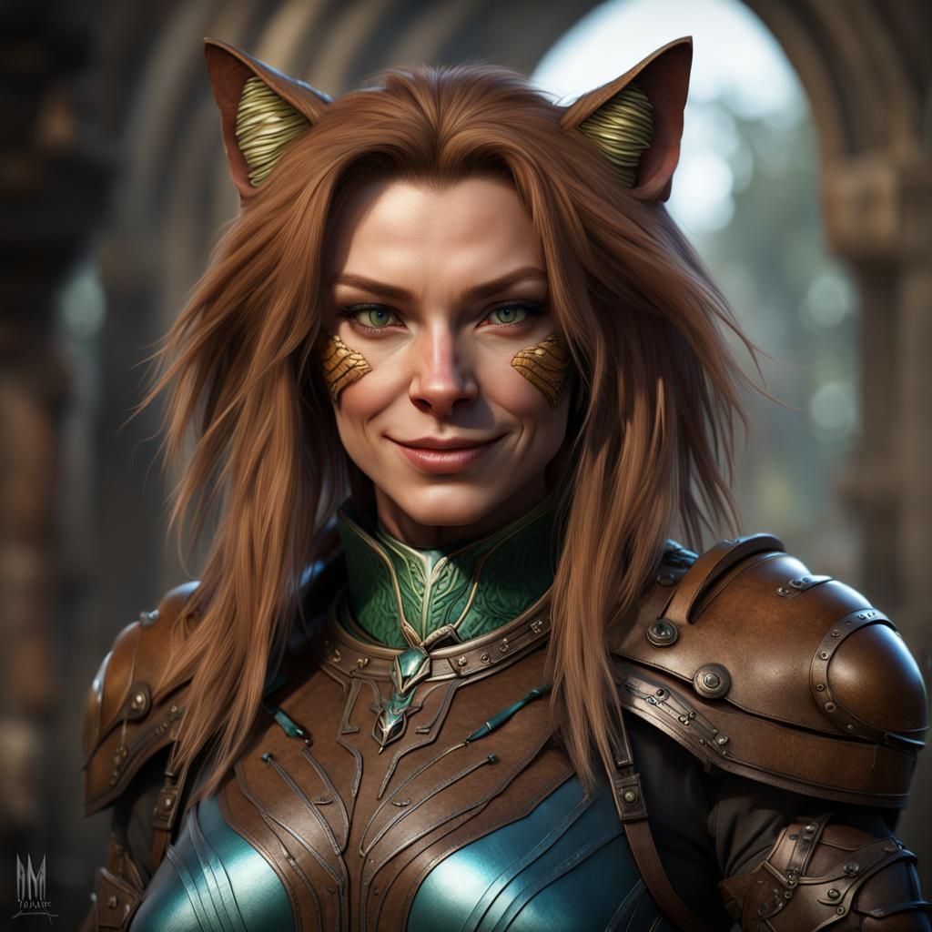 Hassiana The catfolk druid - AI Generated Artwork - NightCafe Creator