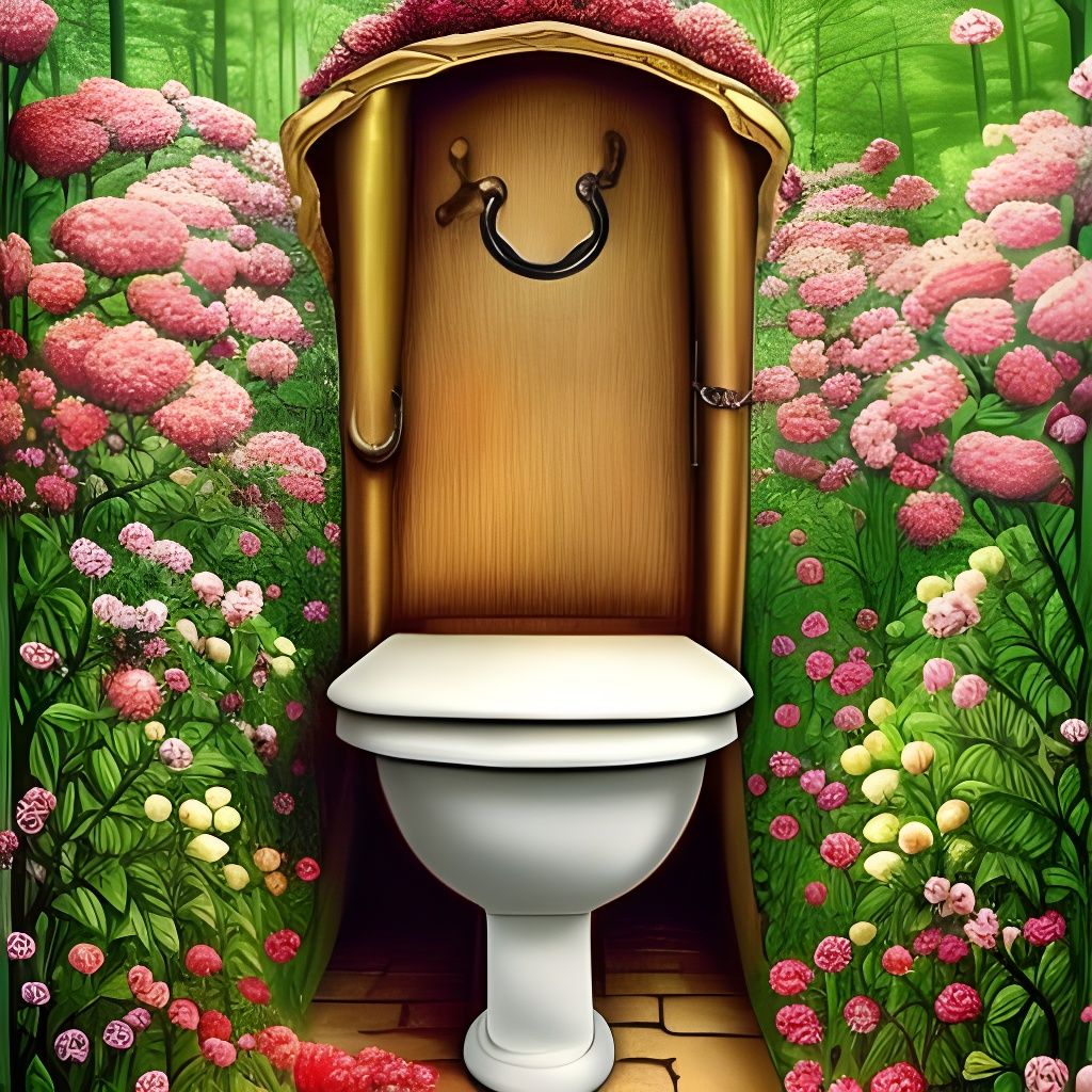 Glorious toilet throne in the forest - AI Generated Artwork - NightCafe ...