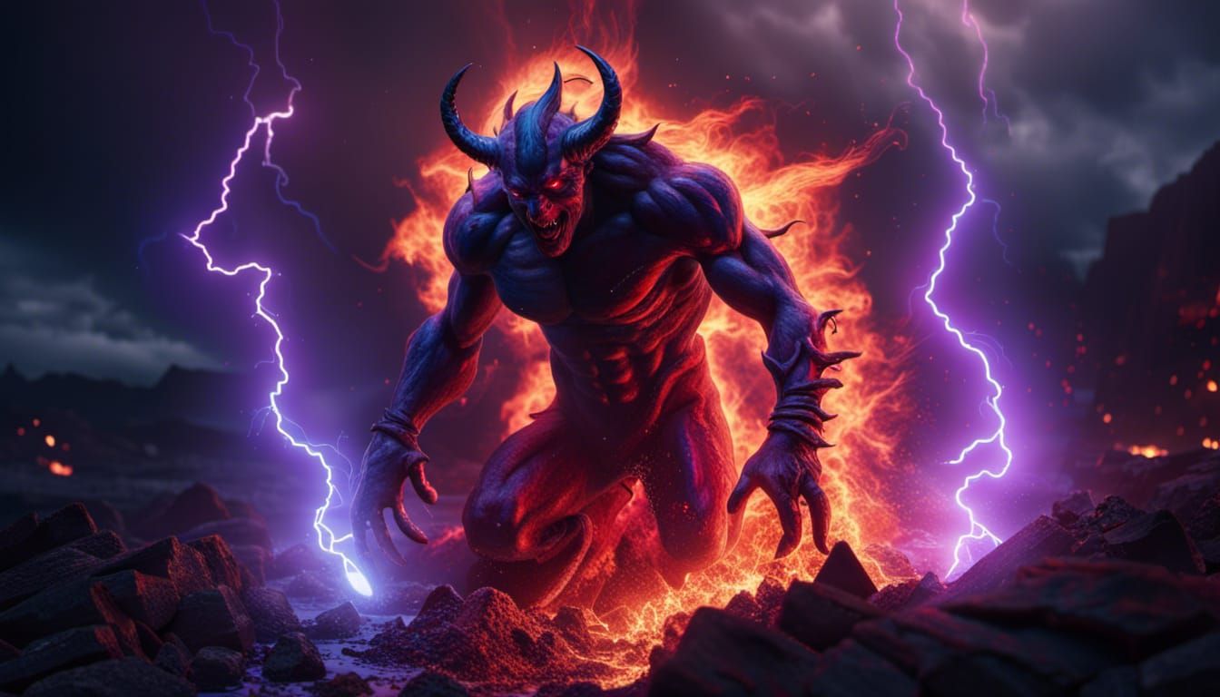 burning demon - AI Generated Artwork - NightCafe Creator