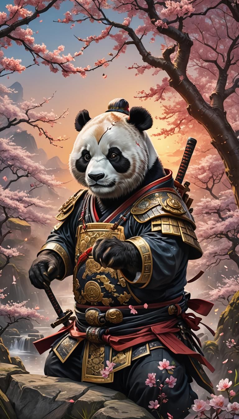 Samurai Shogun Panda - AI Generated Artwork - NightCafe Creator