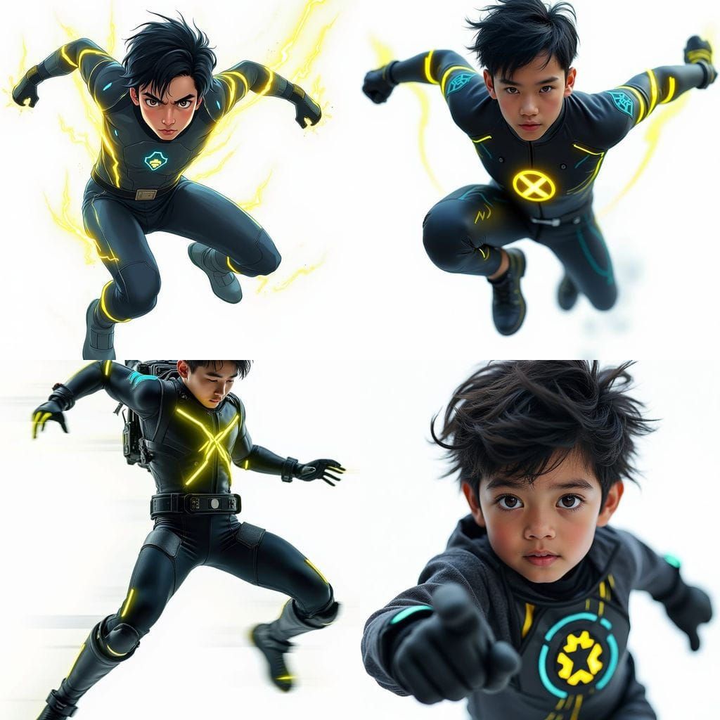 Sleek Speedster in Neon Tactical Gear - AI Art