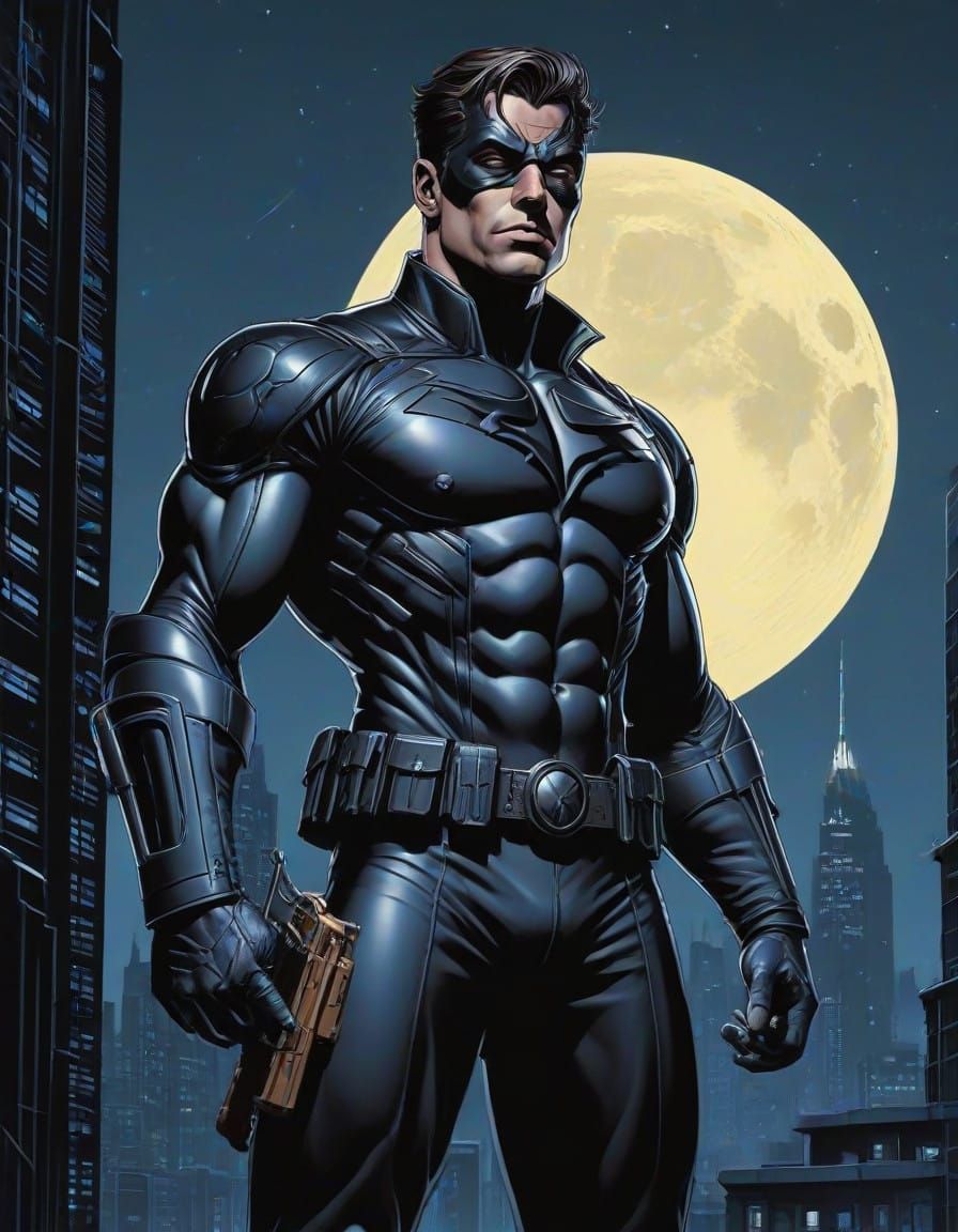 "Nightwing" - Dark Knight Vigilante Leaps into Night