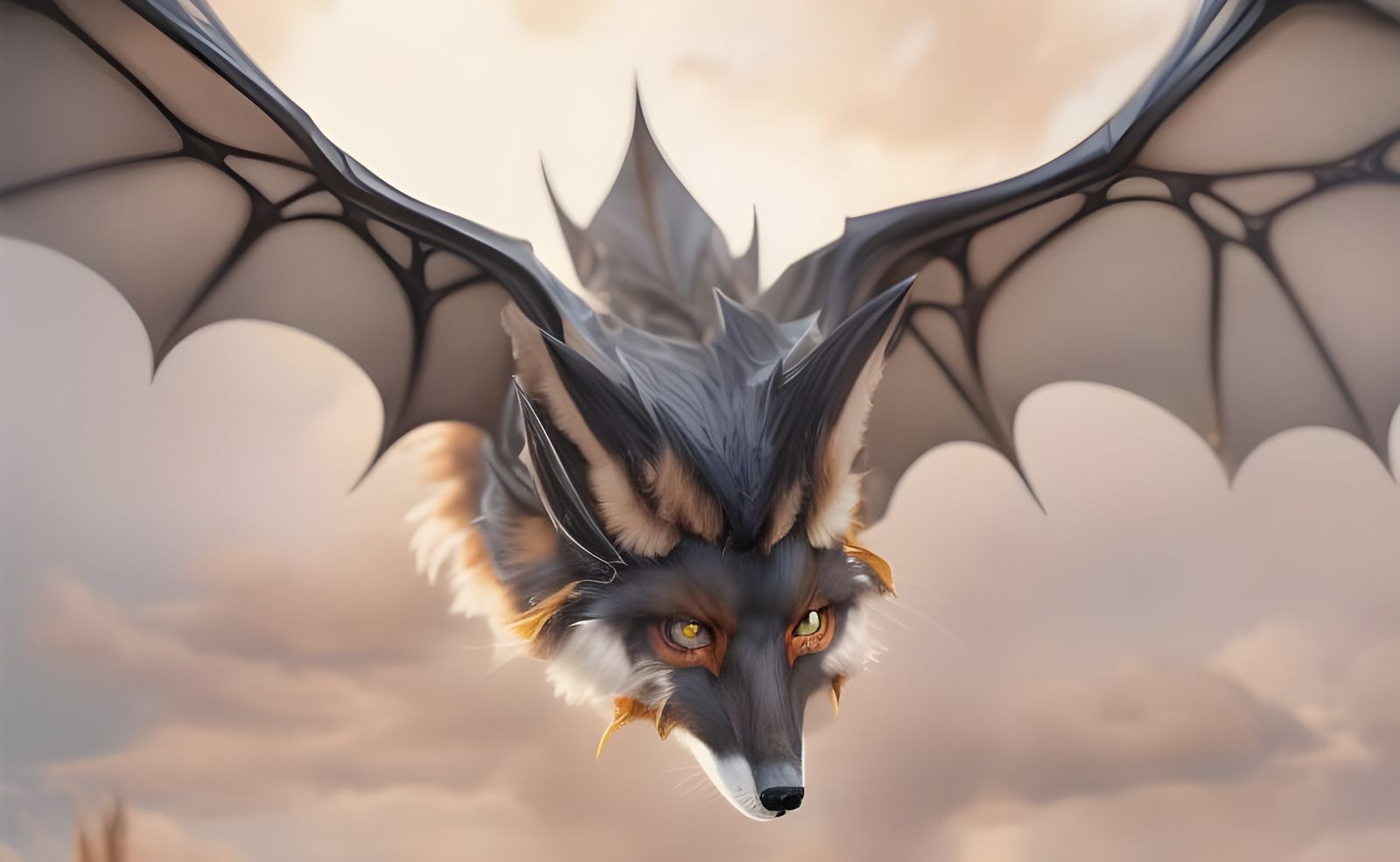 Deadly BatWolf - AI Generated Artwork - NightCafe Creator