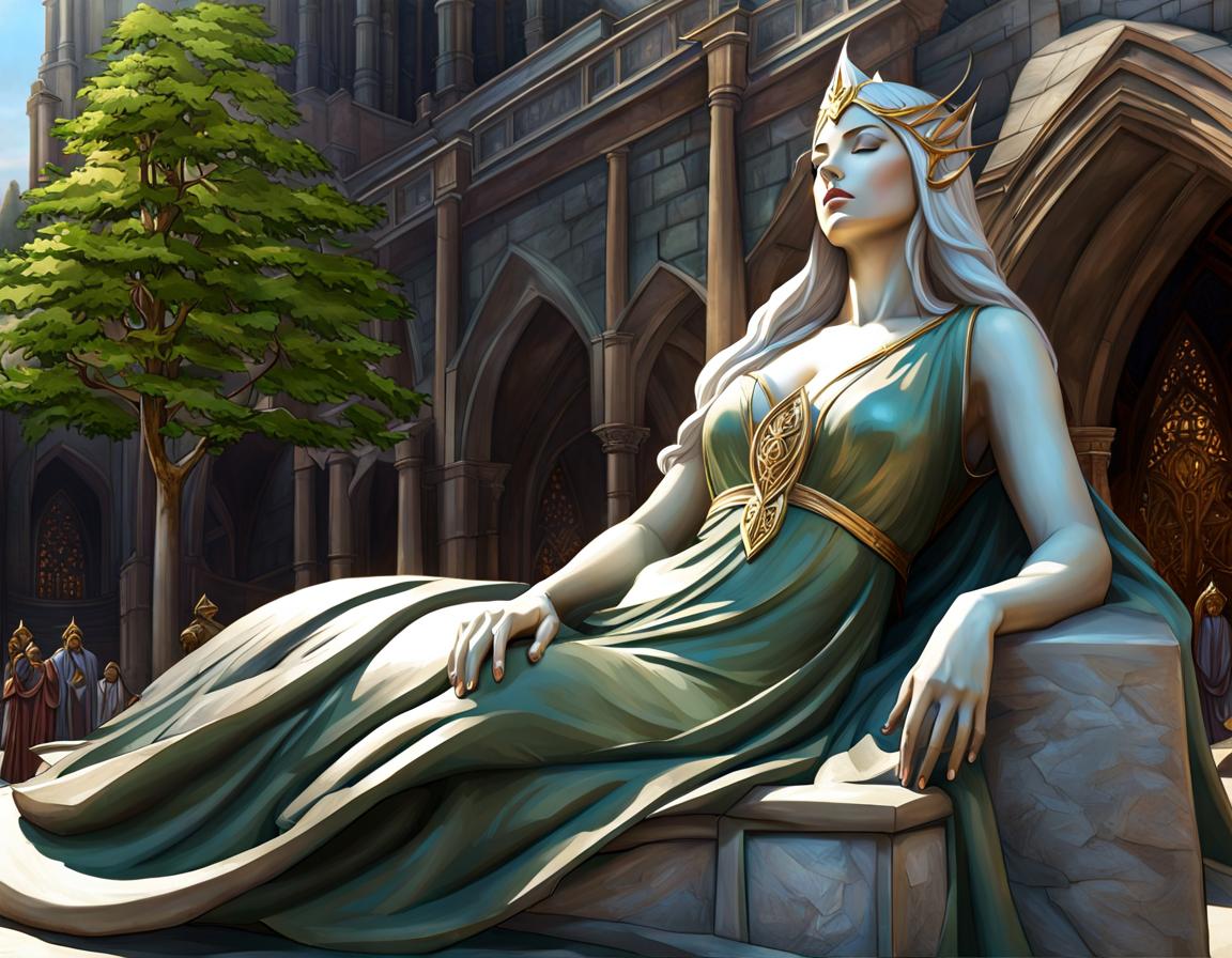 "Lady Dreaming", Waterdeep walking statue - AI Generated Artwork ...