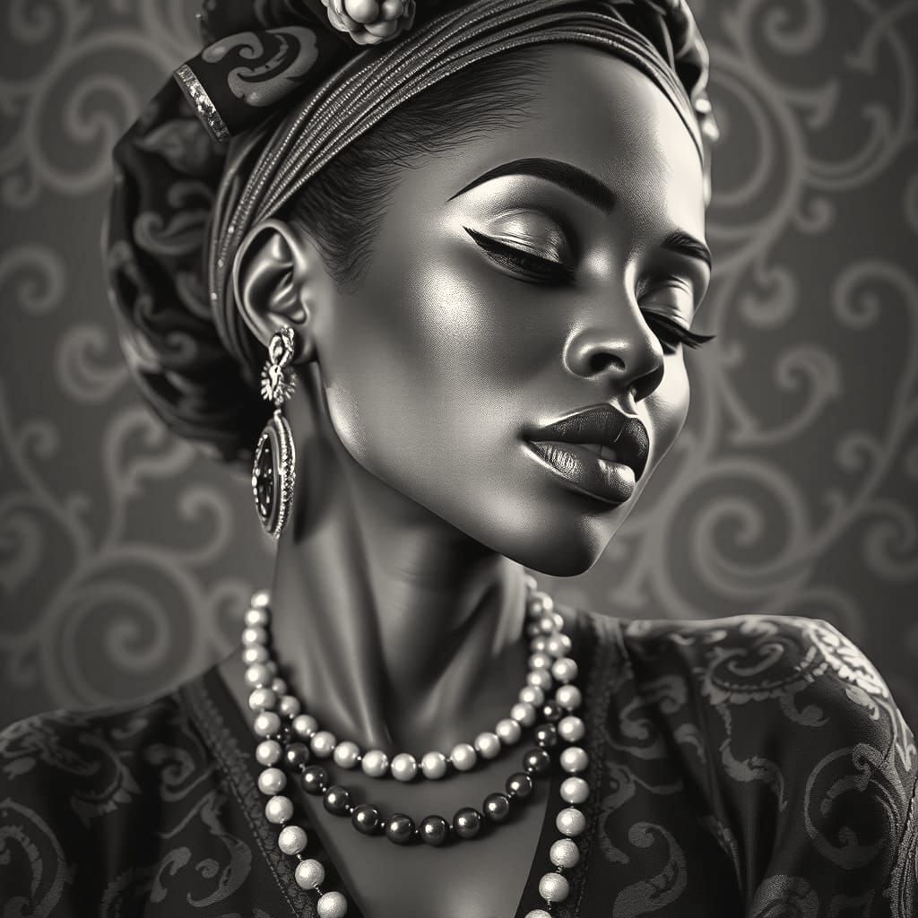 Blues Singer Ethel Waters in Dynamic Portrait - AI Art