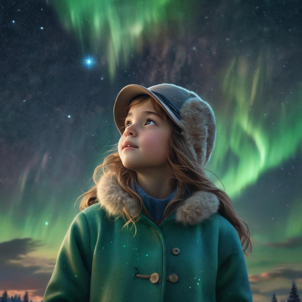 The Aurora's Gift: A Christmas Starlit Night