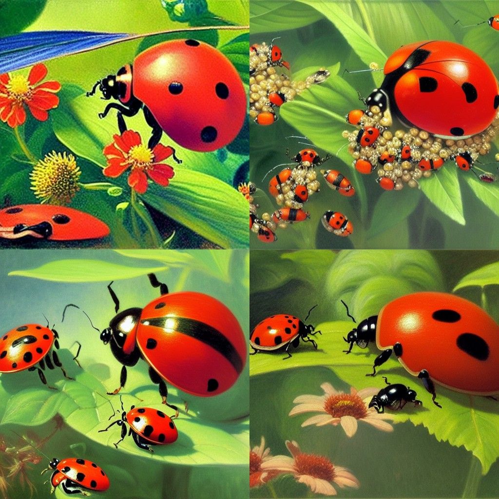 Ladybugs - AI Generated Artwork - NightCafe Creator