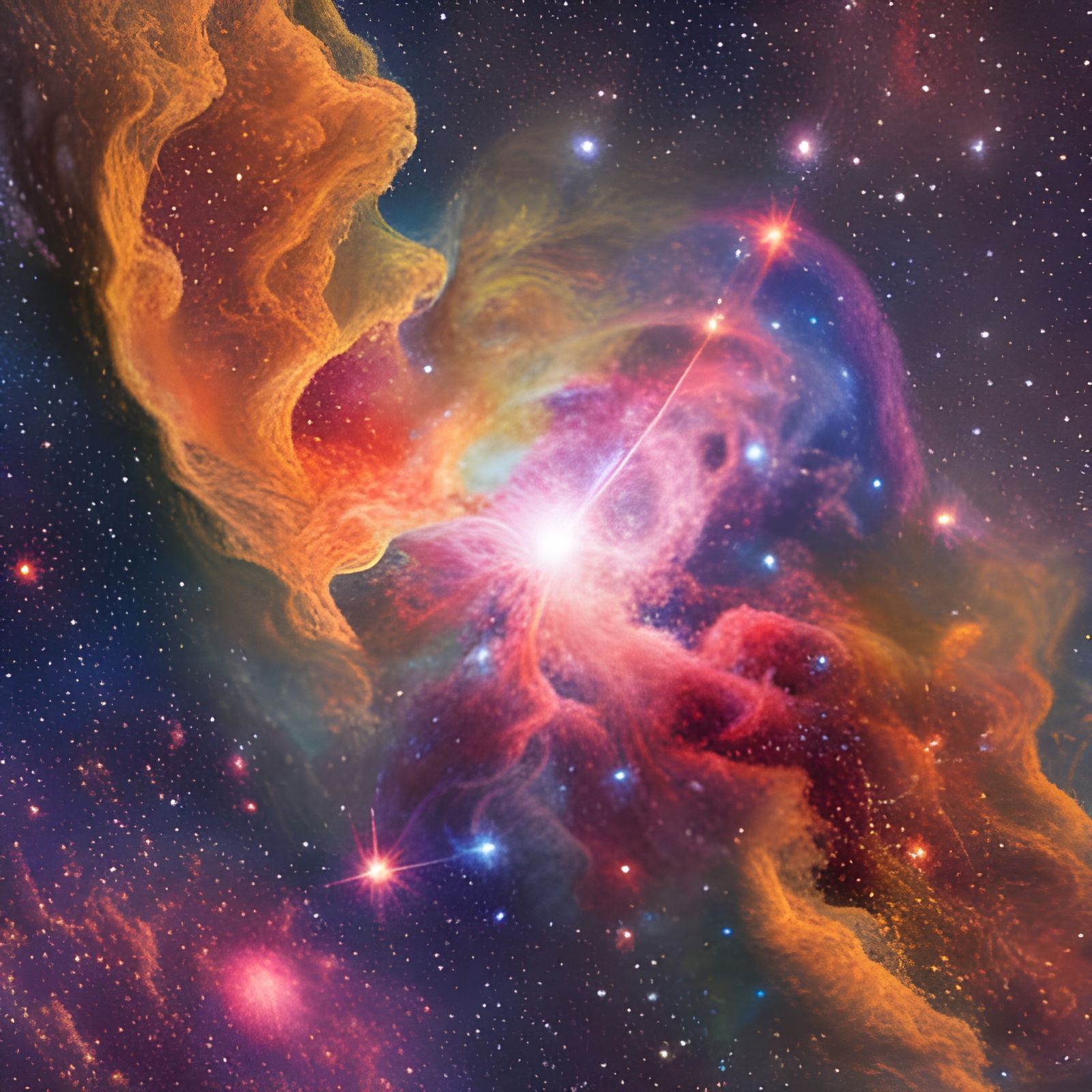 colliding nebulae - AI Generated Artwork - NightCafe Creator