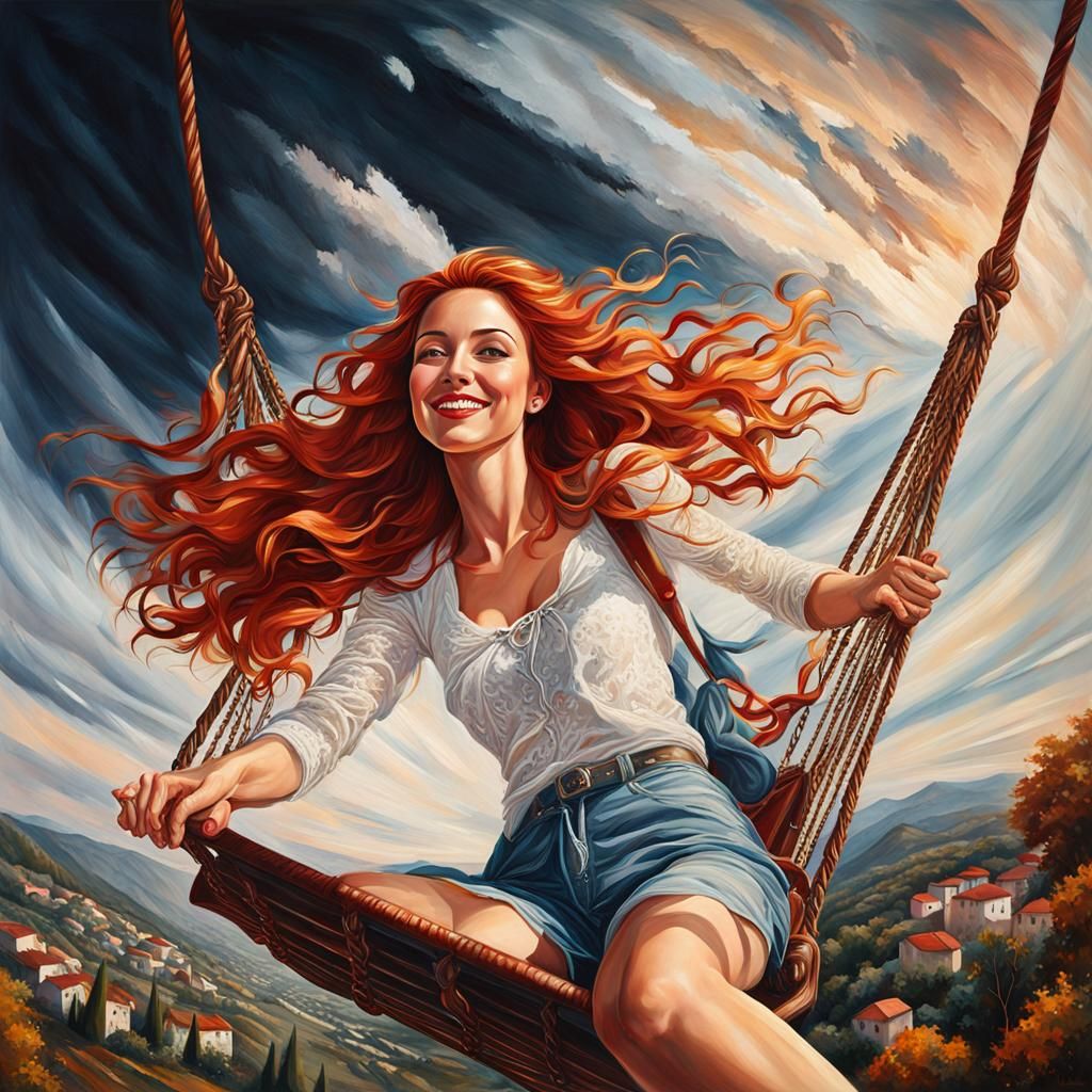 6 images (5/6): Have fun on the swing. - AI Generated Artwork ...