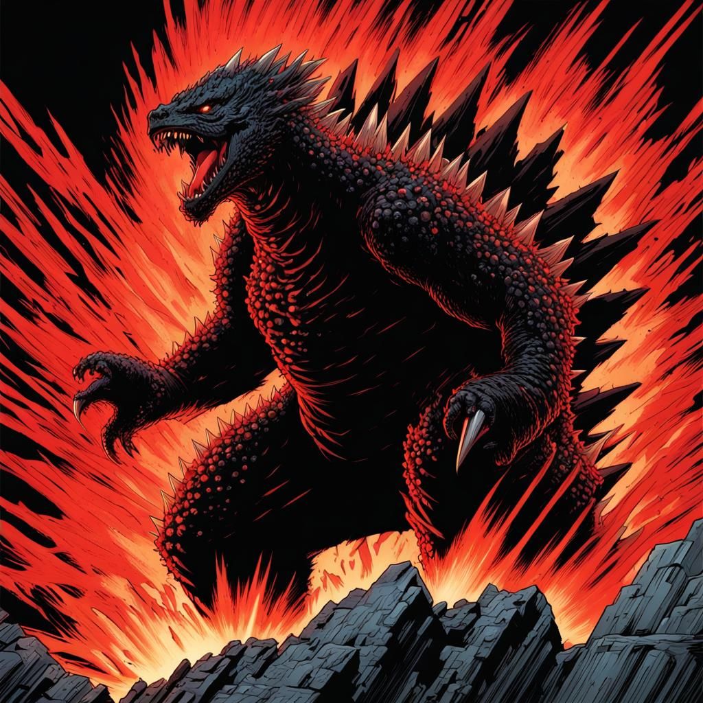 Godzilla - AI Generated Artwork - NightCafe Creator