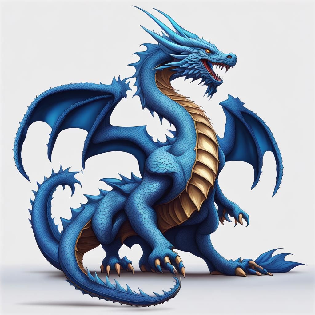 Blue Dragon - AI Generated Artwork - NightCafe Creator