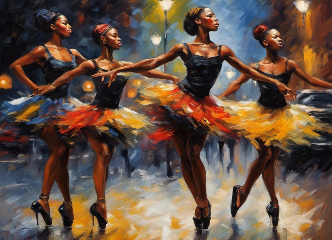 Harlem Ballet Dancers - AI Generated Artwork - NightCafe Creator