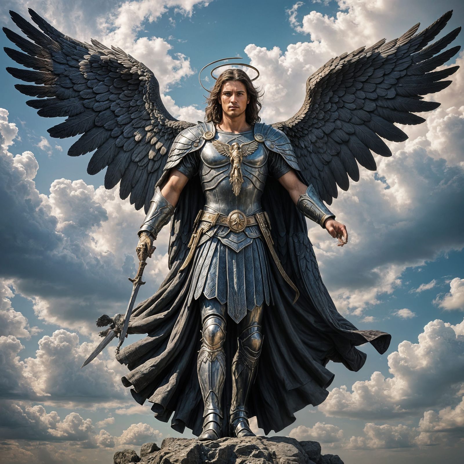 Full length, full body shot or full height, Archangel Michael, wings ...