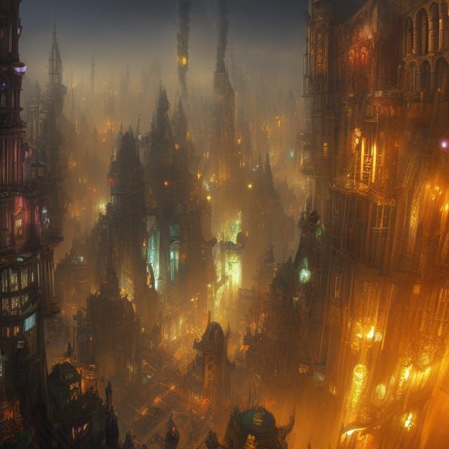 London at night - AI Generated Artwork - NightCafe Creator