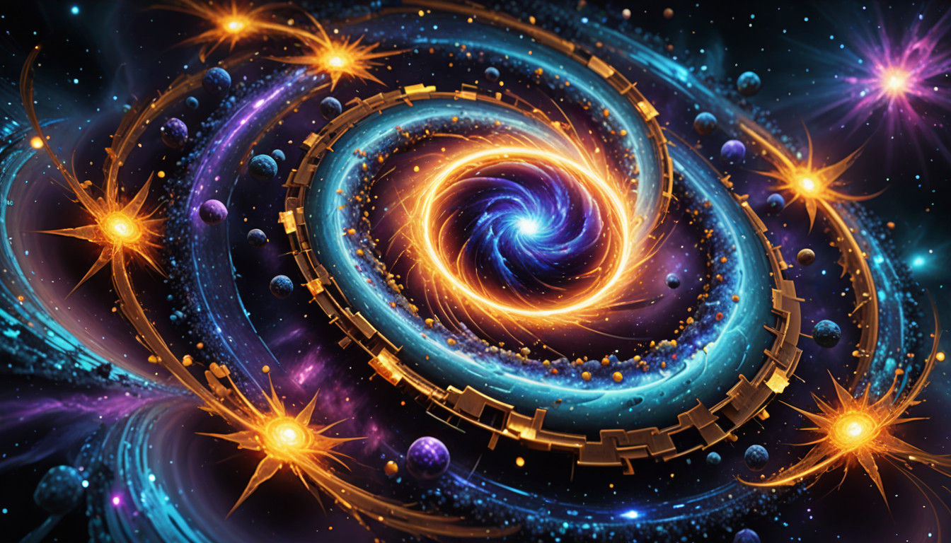 Iridescent Star Clusters in Celestial Hyper-Realis... - AI Art