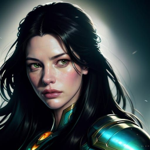 Liv Tyler Portrait in Greg Rutkowski Style - AI Art