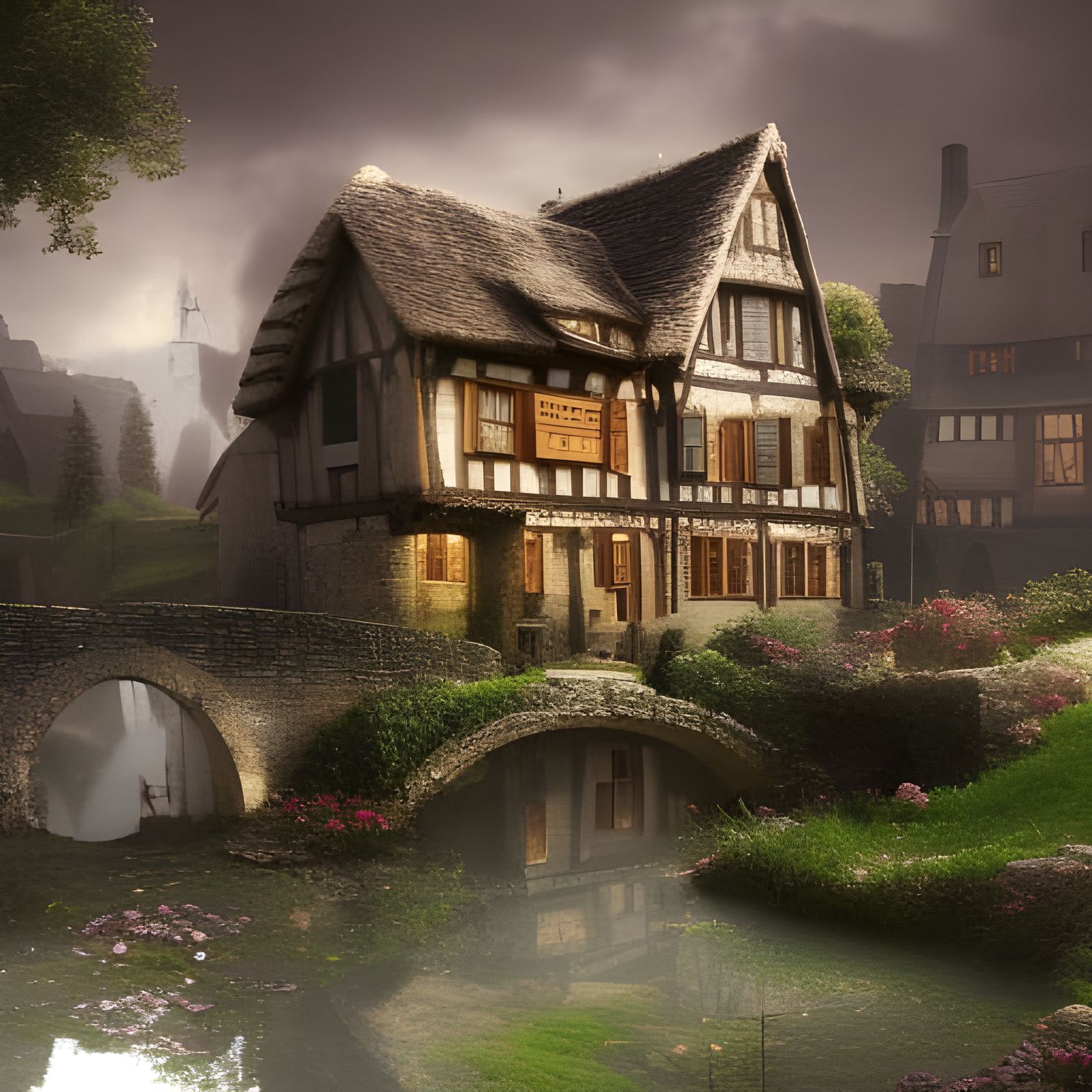 Cozy Medieval home - AI Generated Artwork - NightCafe Creator