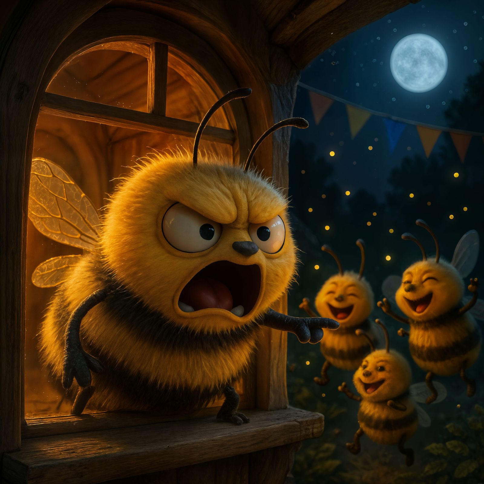 “Buzz off, I’m trying to sleep!” - Grumpy CGI Bumblebee Yell...