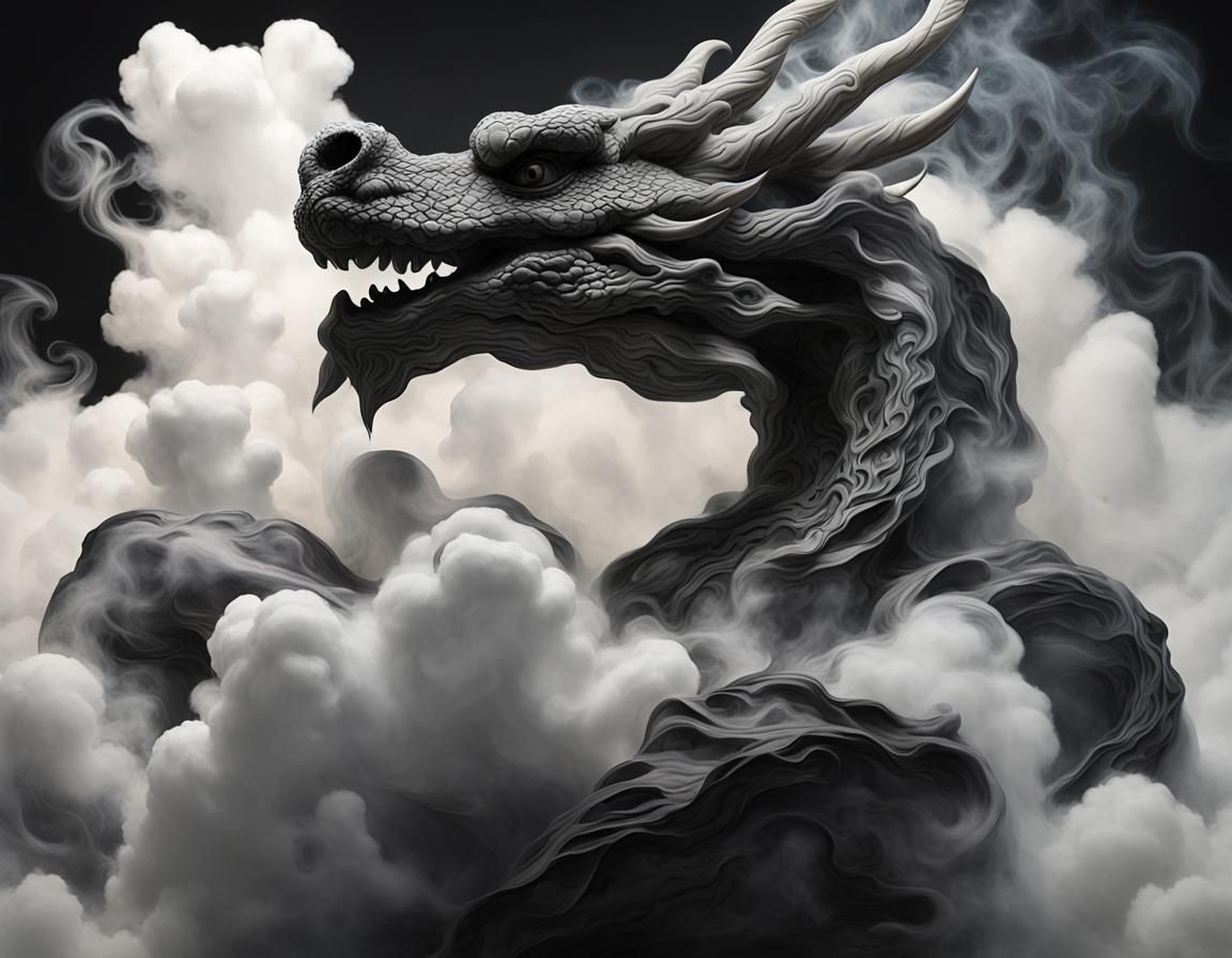Smoke Dragon 2 - AI Generated Artwork - NightCafe Creator