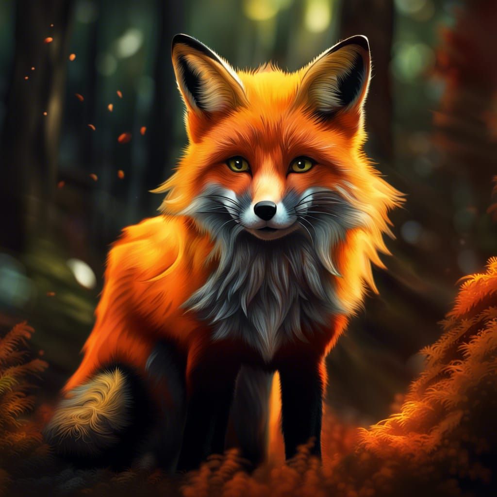 Fire Fox - AI Generated Artwork - NightCafe Creator