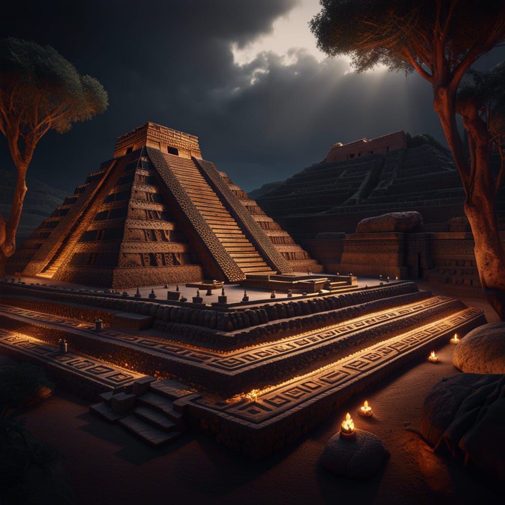 Aztec Pyramid - AI Generated Artwork - NightCafe Creator