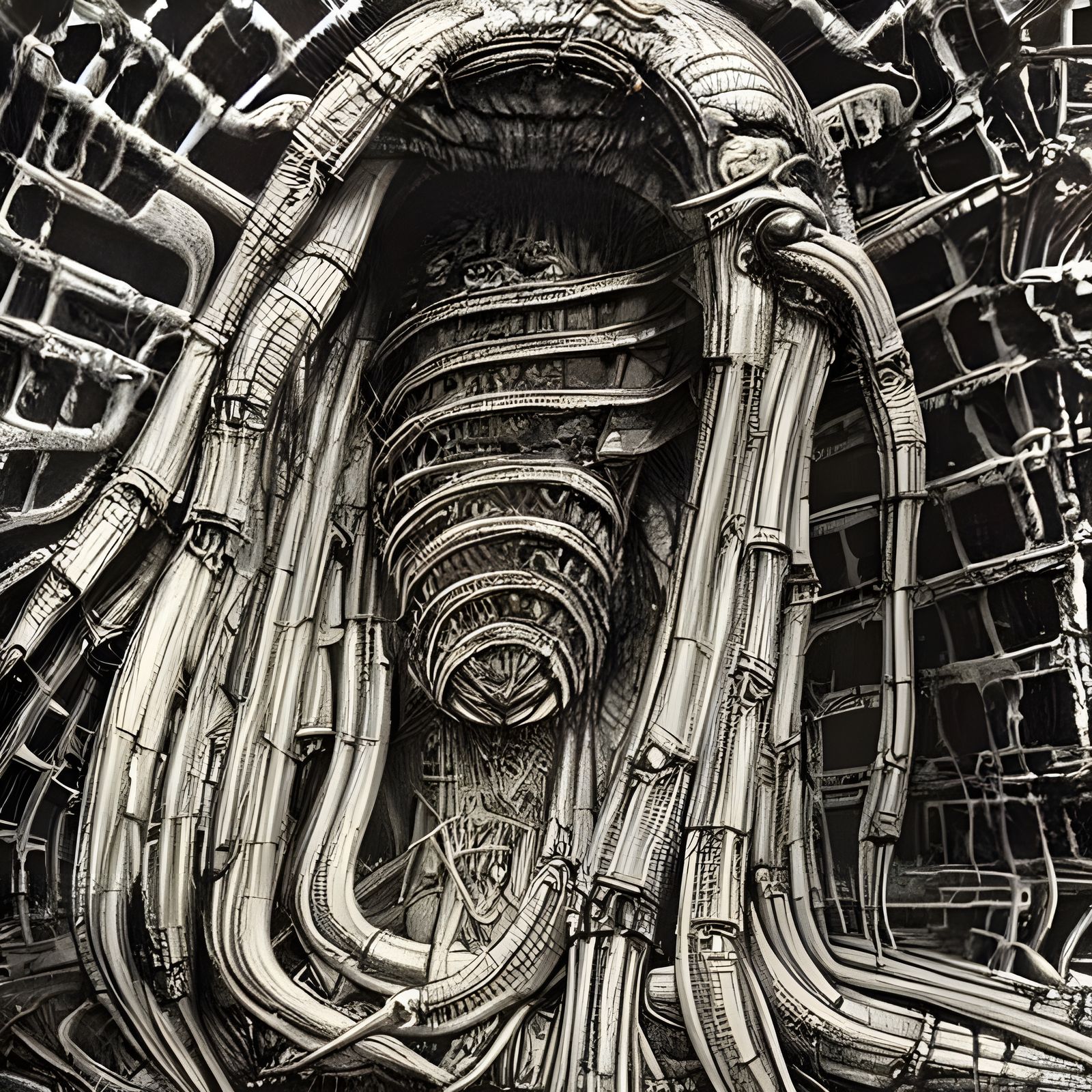 Strange alien structure H.R. Giger - AI Generated Artwork - NightCafe ...
