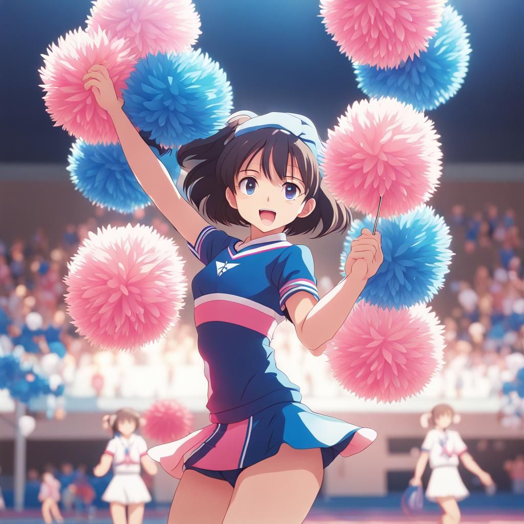 Happy Cheerleader - AI Generated Artwork - NightCafe Creator