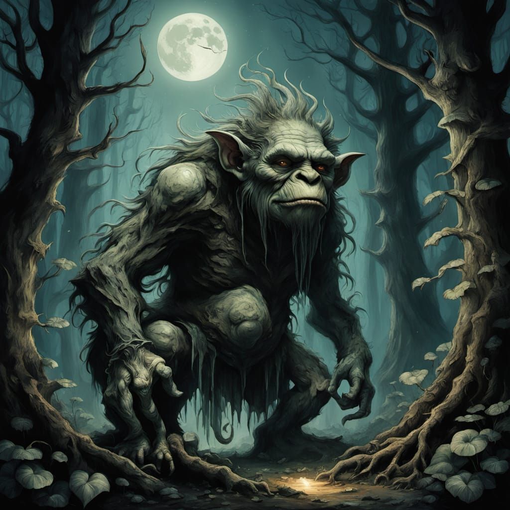 Massive Troll - Mystical Troll in a Dark Nordic Forest
