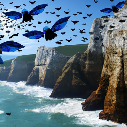 bluebirds over the white cliffs of dover 3 - AI Generated Artwork ...