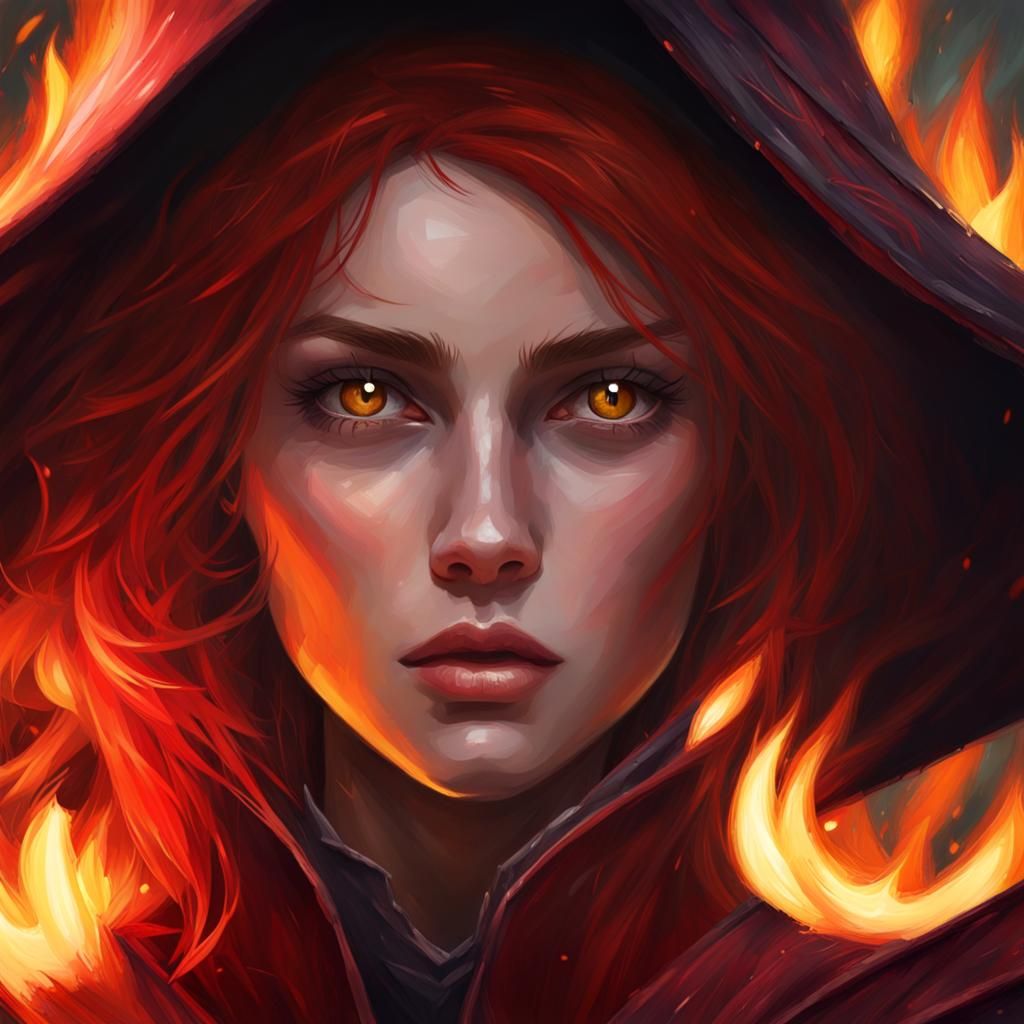 The Red Mage Cindy of Cinders - AI Generated Artwork - NightCafe Creator