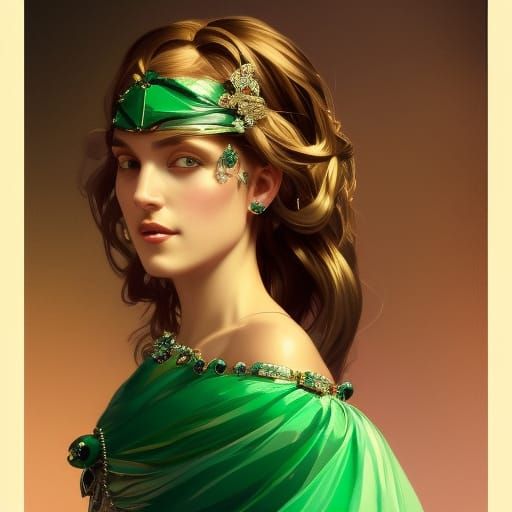 Miss Malachite - AI Generated Artwork - NightCafe Creator