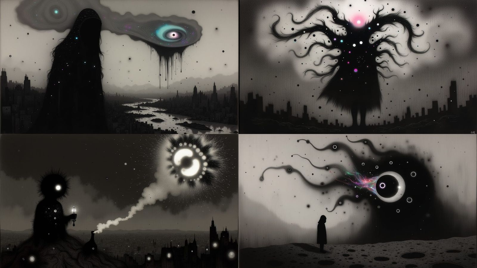 Bornless One Emerges from Cosmic Chaos - AI Art