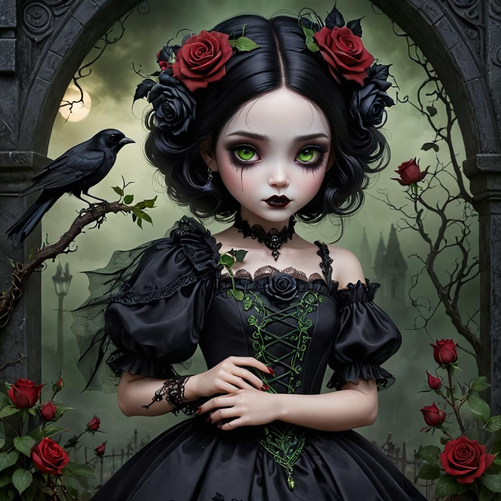 dark gothic art version of The Lady McBeth