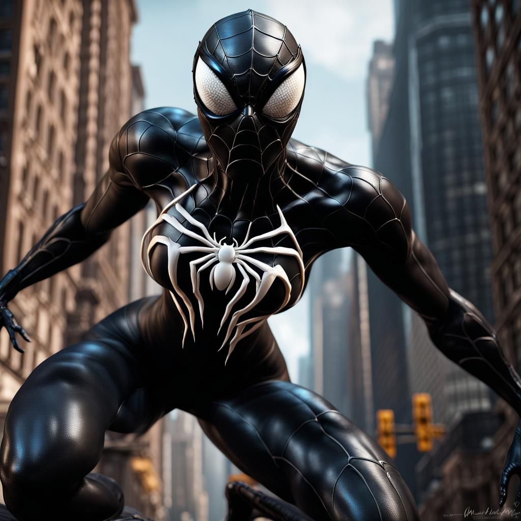 Lady spider Venom - AI Generated Artwork - NightCafe Creator