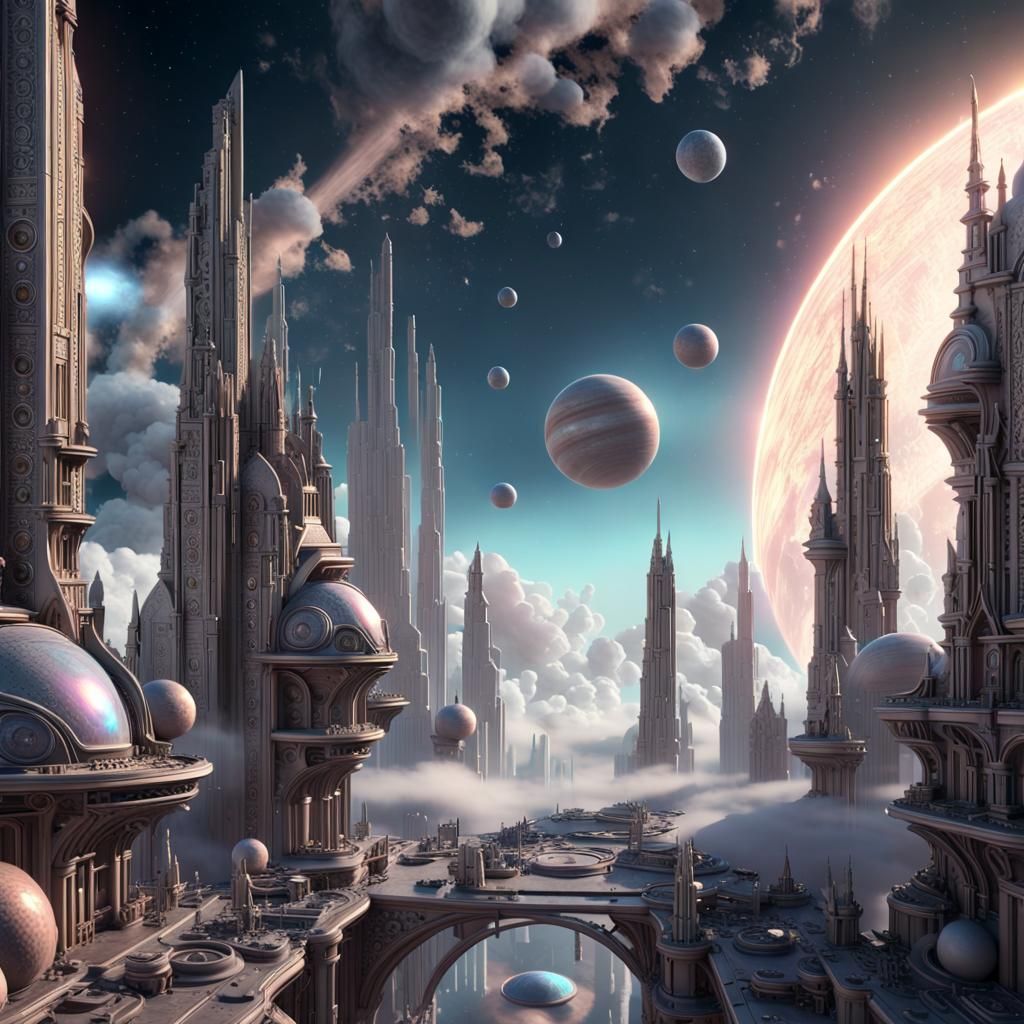 Alien City! - AI Generated Artwork - NightCafe Creator