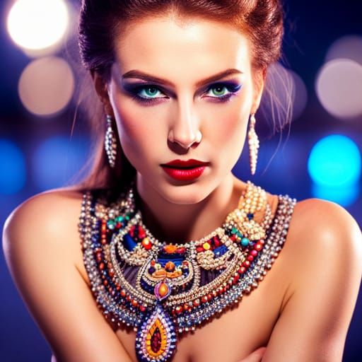 Photograph of pretty woman , full body, young face, round face ...