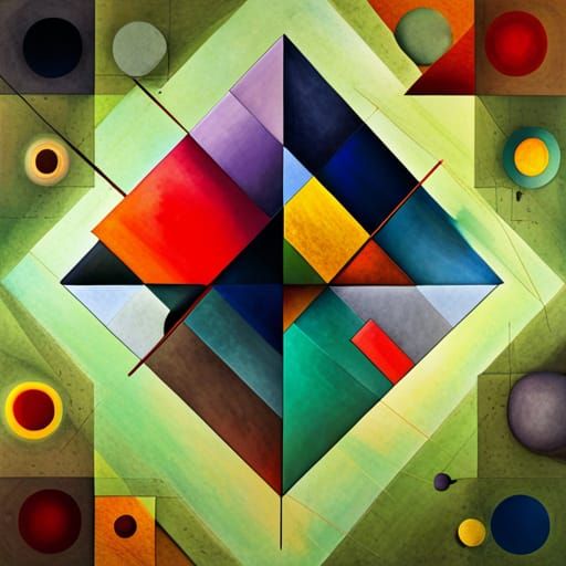 Geometric Abstract #1 - AI Generated Artwork - NightCafe Creator