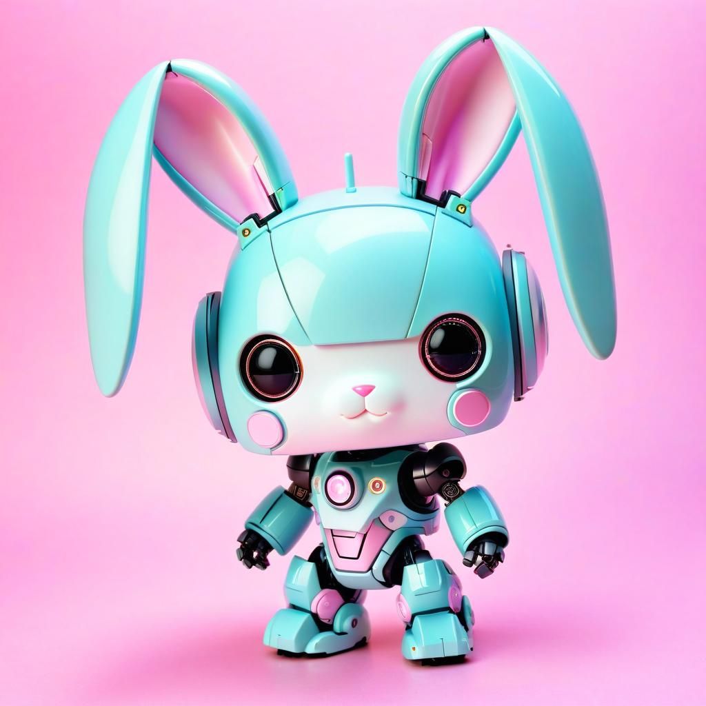 Kawaii pastel chibi robotic bunny - AI Generated Artwork - NightCafe ...