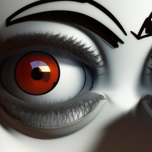 Two seperate Eyes looking at each other, cybernetic eye - AI Generated ...