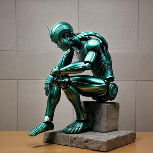 Ancient Greek Mythology The Thinker as a Humanoid Robot Hybrid ...