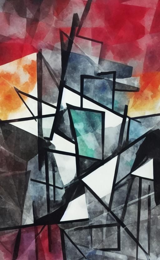 geometric abstract art - AI Generated Artwork - NightCafe Creator